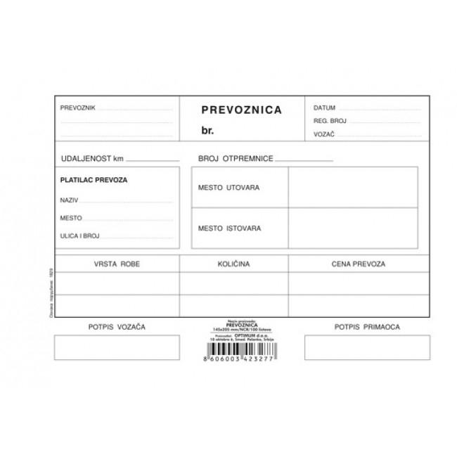 OBRAZAC PREVOZNICA A5 NCR – Obrasci – Papirni program – Kancelarija – Katalog — Eurocom